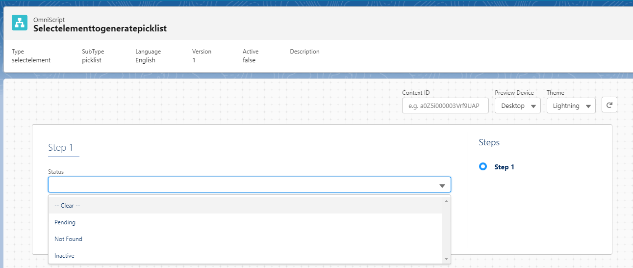 Use The Select Element To Generate A Picklist Within Omniscript Hanovconsulting Blog