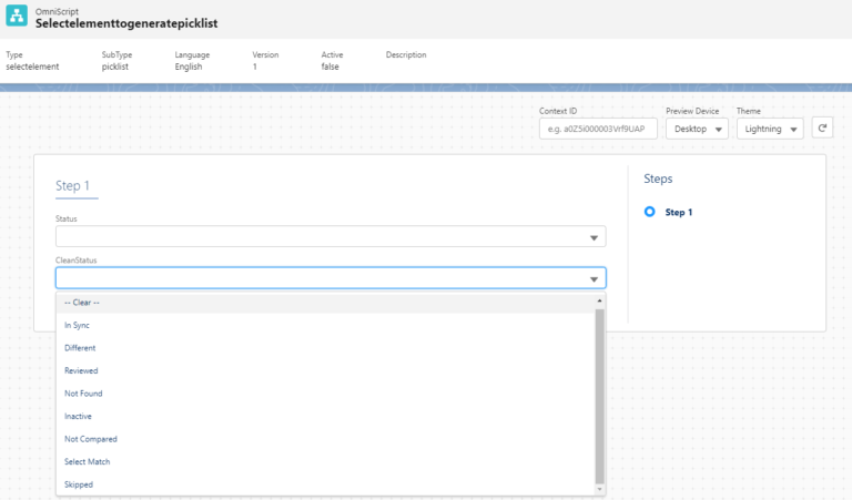 Use The Select Element To Generate A Picklist Within Omniscript Hanovconsulting Blog