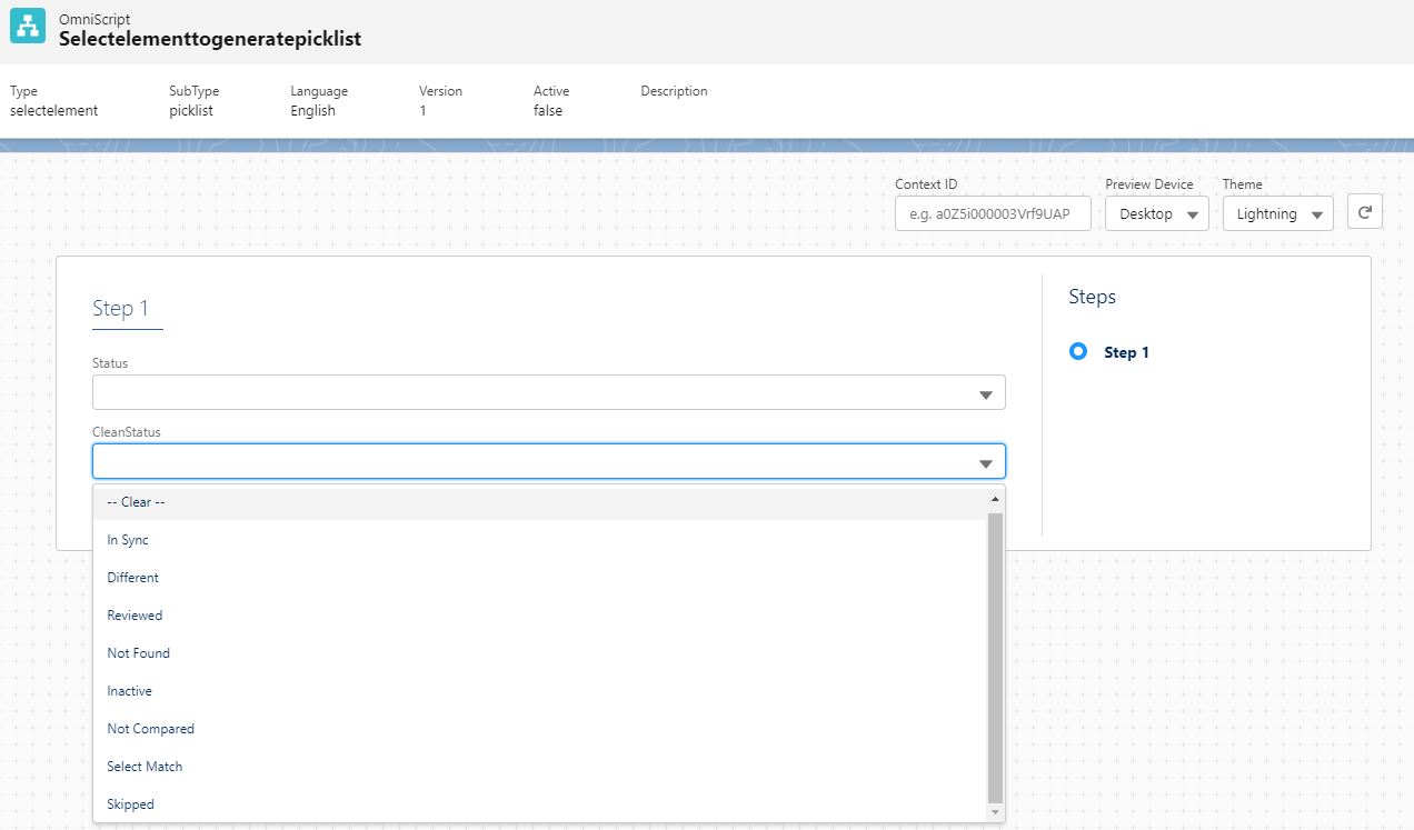 Use The Select Element To Generate A Picklist Within Omniscript Hanovconsulting Blog