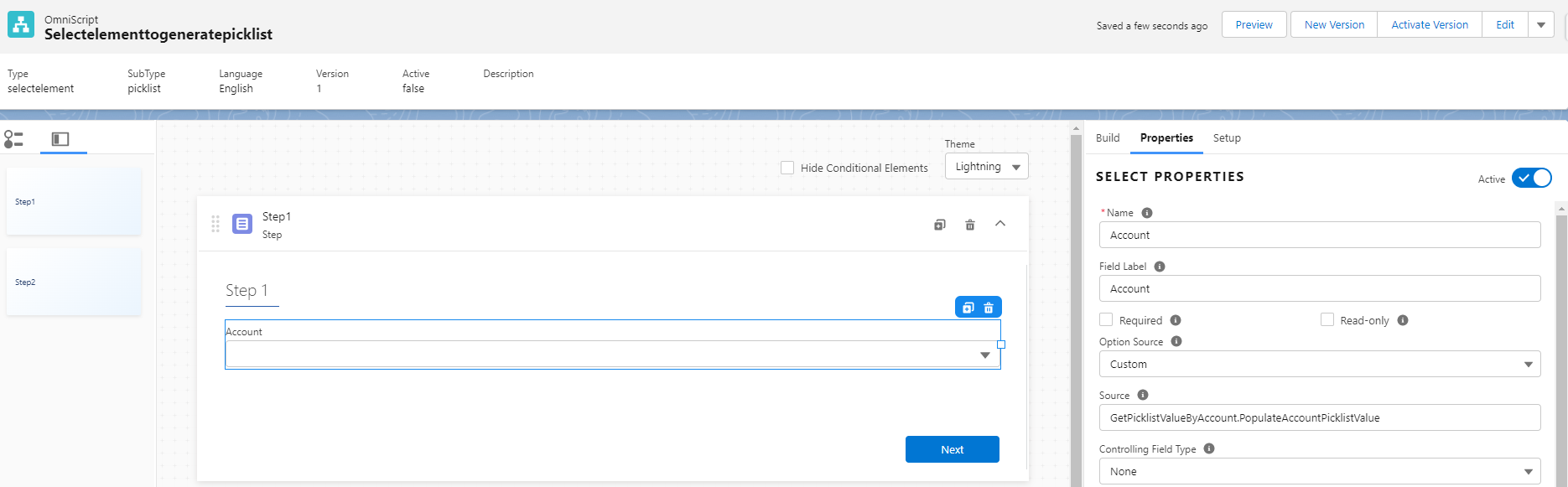 Generate A Picklist By Using The Select Element And Populating Its Values From Apex